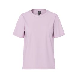 Pieces Damen Rundhalsshirt "PCRIA SS SOLID TEE NOOS BC"winsome orchid, Gr. S, unifarben, Single Jersey, Obermaterial: 100% Baumwolle, Shirts,