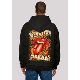 F4NT4STIC Herren Kapuzenpullover "The Rolling Stones Tongue And Stars", schwarz, Gr. S, Obermaterial: 100% Baumwolle, Pullover, Musik, Band, Logo