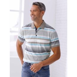 CLASSIC Herren Poloshirt "Kurzarm-Poloshirt", wei&szlig;, Gr. 56, gemustert, gestreift, mehrfarbig, 100% Baumwolle, Shirts