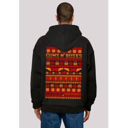 F4NT4STIC Herren Kapuzenpullover "Guns n' Roses Weihnachten Christmas", schwarz, Gr. S, Obermaterial: 100% Baumwolle, Pullover, Musik,Band,Logo