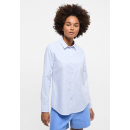Eterna Damen Hemdbluse "REGULAR FIT", blau, Gr. 42, 70% Baumwolle, 30% Lyocell, Blusen, EASY IRON (b&uuml;gelleicht)