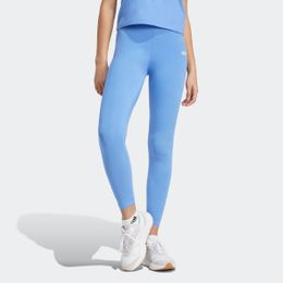 Damen Trainingstights "W LIN SJ LEG", blau, Gr. L, adidas Sportswear, Obermaterial: 90% Baumwolle, 10% Elasthan, Hosen, Sportleggings
