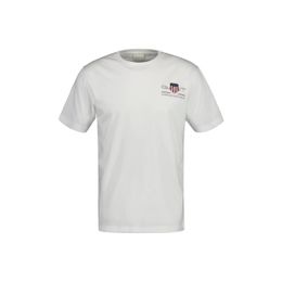 Gant Herren T-Shirt "T-Shirt Regular Archive Shield EMB 1er Pack", wei&szlig;, Gr. M, Obermaterial: 100% Baumwolle CO., Shirts