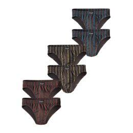 Le Jogger Herren Slip, Gr. 3, bunt, Jersey, Obermaterial: 95% Baumwolle, 5% Elasthan, gestreift, Unterhosen, aus Baumwoll-Stretchqualit&auml;t