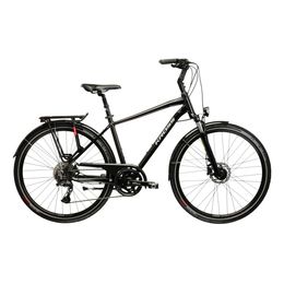 KROSS Trekkingrad "Trans 7.0 schwarz 20 Gänge", 48cm, 28 Zoll (71,12cm) hinten: 28 Zoll (71,12cm)schwarz, schwarz, Fahrräder