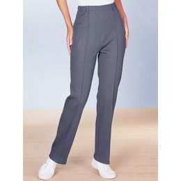 Damen Wellnesshose, grau, Gr. 46, unifarben, 80% Polyacryl, 20% Baumwolle, Hosen