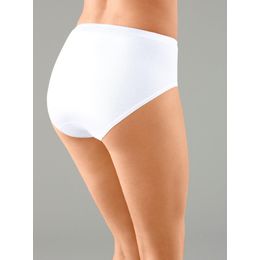 Schiesser Damen Hüftslip, Gr. 40, weiß, 100% Baumwolle, Unterhosen