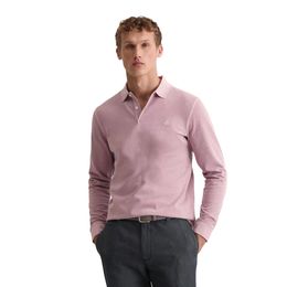 Marc O'Polo MARC O'POLO Herren Langarm-Poloshirt "aus soft-touch Bio-Baumwoll-Jersey"violet mauve, Gr. XL, unifarben, Obermaterial: 100% Baumwolle, Shirts