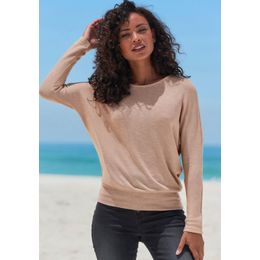 Vivance Damen Langarmshirt, beige, Gr&ouml;&szlig;e 40/42