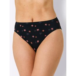 Damen Jazz-Pants Slips, Gr. 382x schwarz, bedruckt, 1x schwarz, 84% Polyamid, 16% Elasthan, Unterhosen