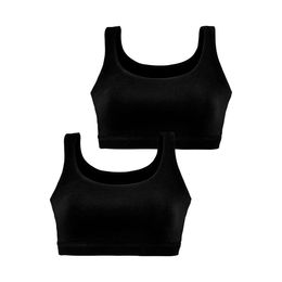 Petite Fleur Damen Bustier, Gr. 40, schwarz, Jersey, Obermaterial: 95% Baumwolle, 5% Elasthan (LYCRA), unifarben, Basic, BHs, Cup A/B-C/D aus