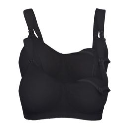 bonprix Damen Still-BH "Still BH ohne B&uuml;gel mit Baumwolle (2er Pack)", schwarz, Gr. 100, Obermaterial: 90% Baumwolle, 10% Elasthan. Futter: 90%