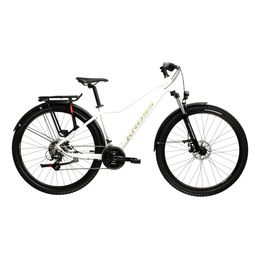 KROSS Mountainbike "Lea 2.0 wei&szlig; 21 G&auml;nge mit Beleuchtung", 46cm, 29 Zoll (73,66cm) hinten: 29 Zoll (73,66cm)wei&szlig;, schwarz, Fahrr&auml;der
