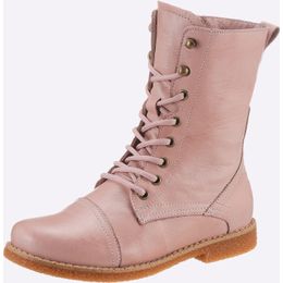 Andrea Conti Damen Schn&uuml;rstiefelette, Gr. 39, rosa, Glattleder, Leder, Rindsleder, Schuhe