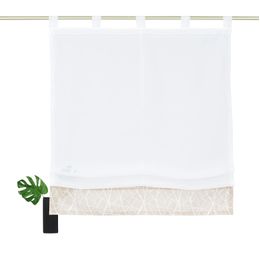 Raffrollo my home, B:60cm H:140cm, beige, Voile, Obermaterial: 100% Polyester, K&uuml;che, Raffrollos, "Camposa", Transparent, Voile, Polyester
