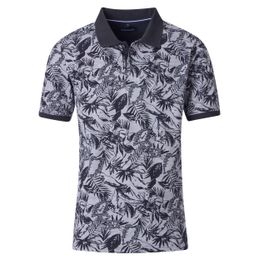 Casamoda Herren Poloshirt "Casamoda Polo-Shirt Print", blau, Gr. M, 100% Baumwolle, Shirts