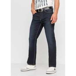 bonprix Regular-Fit-Jeans Bootcut, blau, mit Baumwolle