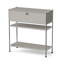 Tchibo - Metall-Konsole &raquo;Cn3 Slim Line&laquo; mit Schublade - 77x30,5x82cm - hellgrau - Stahl / Aluminium / Kunststoff