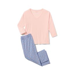 Tchibo - 3/4-Pyjama - Damen - Gr. L - hellblau