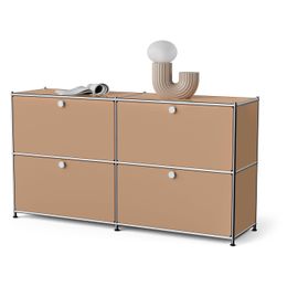 Tchibo - Metall-Sideboard &raquo;Cn3&laquo; mit 4 Klappenf&auml;chern - 152x40x82,5cm - braun - Stahl / Aluminium / Kunststoff