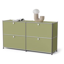 Tchibo - Metall-Sideboard &raquo;Cn3&laquo; mit 4 Klappenf&auml;chern - 152x40x82,5cm - chrom - Stahl / Aluminium / Kunststoff