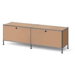 Tchibo - Metall-Lowboard &raquo;Cn3&laquo; mit Klappenf&auml;chern - 152x40x51,5cm - braun - Stahl / Aluminium / Kunststoff