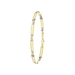 Lucardi Armband Damen Gr&ouml;&szlig;e 19 gold / silber / transparent