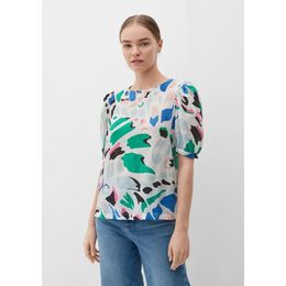 s.Oliver Bluse Damen Gr&ouml;&szlig;e L ecru / royalblau / smaragd / schwarz
