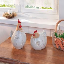 Huhn "Blumenmuster", 2er Set