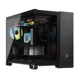 Corsair Zwei-Kammer PC Geh&auml;use 2500X Micro-ATX schwarz/obsidian aluminium