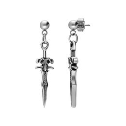 Lucardi Earring 'Urbane Geschichte' male Silver size Onesize