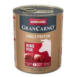 animonda GranCarno Single Protein Nassfutter Hund Adult, Rind pur 6x800 g