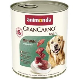 animonda GranCarno Original Nassfutter Hund Adult, Wild 24x800 g