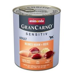 animonda GranCarno Sensitiv Nassfutter Hund Adult, Huhn und Reis 24x800 g