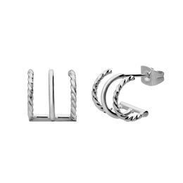 Lucardi Earrings 'Moderner Look' female Silver size Onesize
