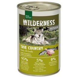 REAL NATURE WILDERNESS Nassfutter Hund, Senior, True Country, Huhn und Lachs 24x400 g