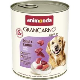 animonda GranCarno Original Nassfutter Hund Adult, Rind und Lamm 12x800 g
