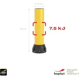 Boplan Rammschutz-Poller 170B, H&ouml;he 750 mm, gelb
