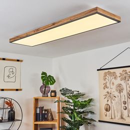 hofstein Salmi Deckenpanel LED Holzoptik, Schwarz, Wei&szlig;, 1-flammig