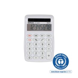 Maul Tischrechner ECO MJ 455 Solar 1-zeilig, 8 Ziffern wei&szlig;
