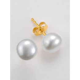 Perlenohrringe Lady, gold (gelbgold 585), Ohrringe, Damen, Perlen
