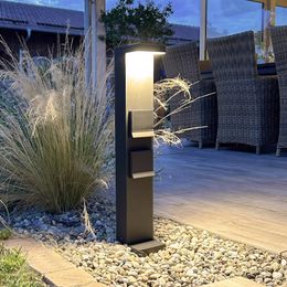 Deko-Light LED-Sockellampe Steckdosens&auml;ule Lerna, 60 cm, Alu dunkelgrau