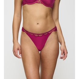 Tai-Slip Triumph "Crazy Stupid Love", Damen, Gr. 44, pink (passion fruit), Satin, Obermaterial: 77% Polyamid, 15% Elasthan, 8% Viskose, körpernah, Unterhosen, Spitzendetails, Stretch-Satin, hoher Beinausschnitt, elastisch