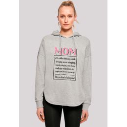 Kapuzenpullover F4NT4STIC "Muttertag Pink Unconditional Love Family", Damen, Gr. XS, grau, Obermaterial: 100% Baumwolle, oversize, Pullover Kapuzenpullover, Premium Qualit&auml;t