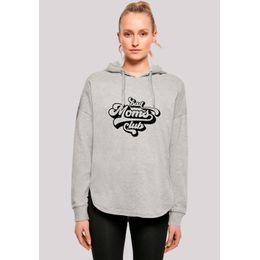 Kapuzenpullover F4NT4STIC "Muttertag Family Vibes f&uuml;r Moms Club", Damen, Gr. XS, grau, Obermaterial: 100% Baumwolle, oversize, Pullover Kapuzenpullover, Premium Qualit&auml;t