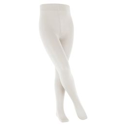 Strickstrumpfhose Falke "Cotton Touch", M&auml;dchen, Gr. 134/146, wei&szlig; (off, wei&szlig;), Obermaterial: 56% Baumwolle, 36% Polyamid, 8% Elasthan, unifarben, elastisch, Strumpfhosen, in eleganter Optik, atmungsaktiv