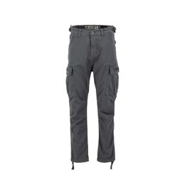 Cargohose Alpha Industries "Squad Pant", Herren, Gr. 32, Normalgr&ouml;&szlig;en, grau (vintage grau), Obermaterial: 98% Baumwolle, 2% Elastan; Futter: 100% Baumwolle, Hosen Cargohose