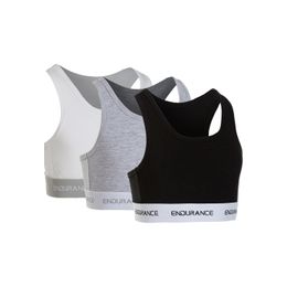Sport-BH Endurance "Vibow Jr.", M&auml;dchen, Gr. 128/140, grau (grau, wei&szlig;), 95% Baumwolle, 5% Elasthan, unifarben, BHs Sport-BH, mit breitem Unterbrustband
