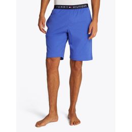 Shorts "JERSEY SHORT", Herren, Gr. S (48), N-Gr, blau (verona blau), Jersey, Obermaterial: 100% Baumwolle, Tommy Hilfiger Underwear, unifarben, Basic kniefrei, Hosen Shorts, mit Elastik-Logobund