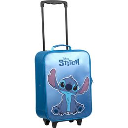 Kinderkoffer Undercover "Trolley, Lilo & Stitch", Jungen, Gr. B/H/T: 32cm x 46cm x 16cm 16 l, blau (türkis), Polyester, Koffer